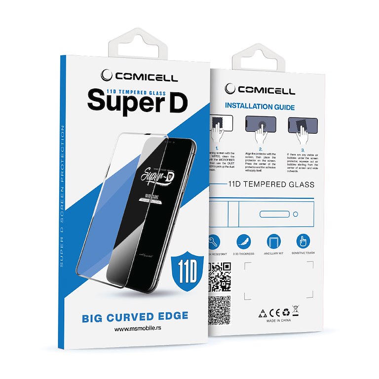 Folija za zastitu ekrana GLASS 11D za iPhone 17 (6.3) SUPER D crna
