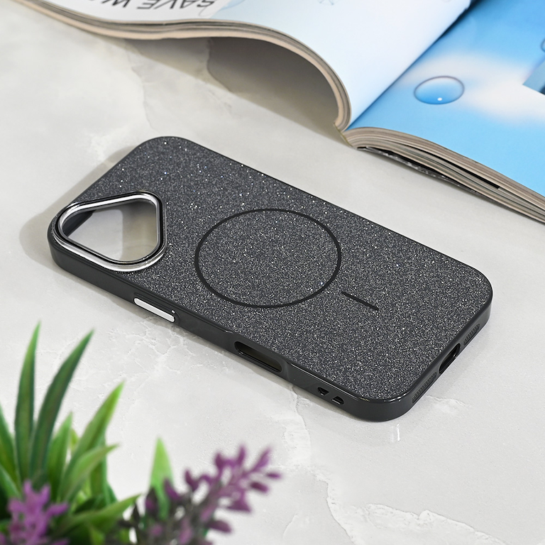 Maska(futrola) Magsafe Sparkle Dust za iPhone 17 6.3 crna