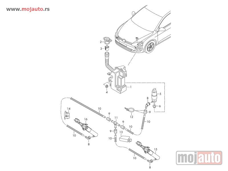 Skoda Octavia Poklopac Prskalice Fara Desno 12-20,NOVO