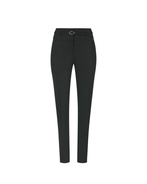 CRNE PANTALONE SA VISOKIM STRUKOM I KAIŠEM