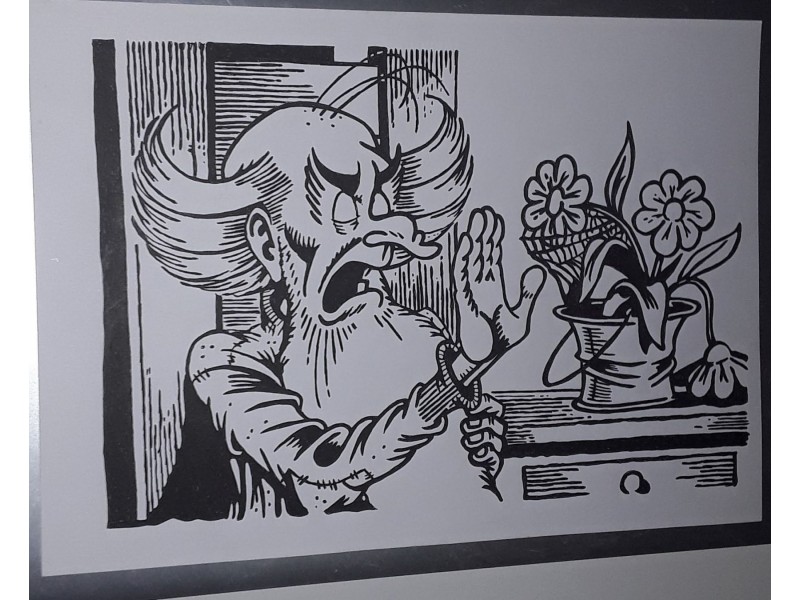 Crtez na hamer papiru 30 x 21,5 cm. - Alan Ford
