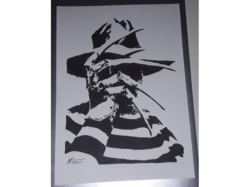 Crtez na hamer papiru 30 x 21,5 cm. - Fredi Kruger
