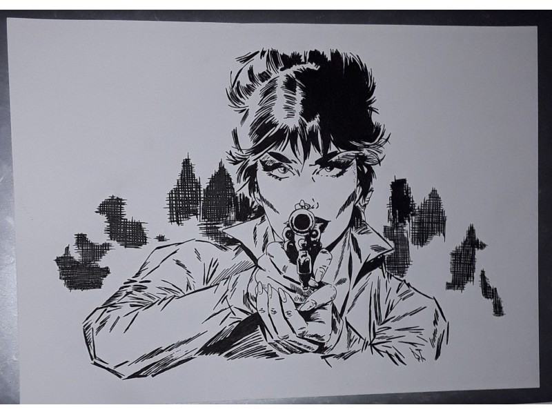 Crtez na hamer papiru 30 x 21,5 cm. - Modesti Blejz