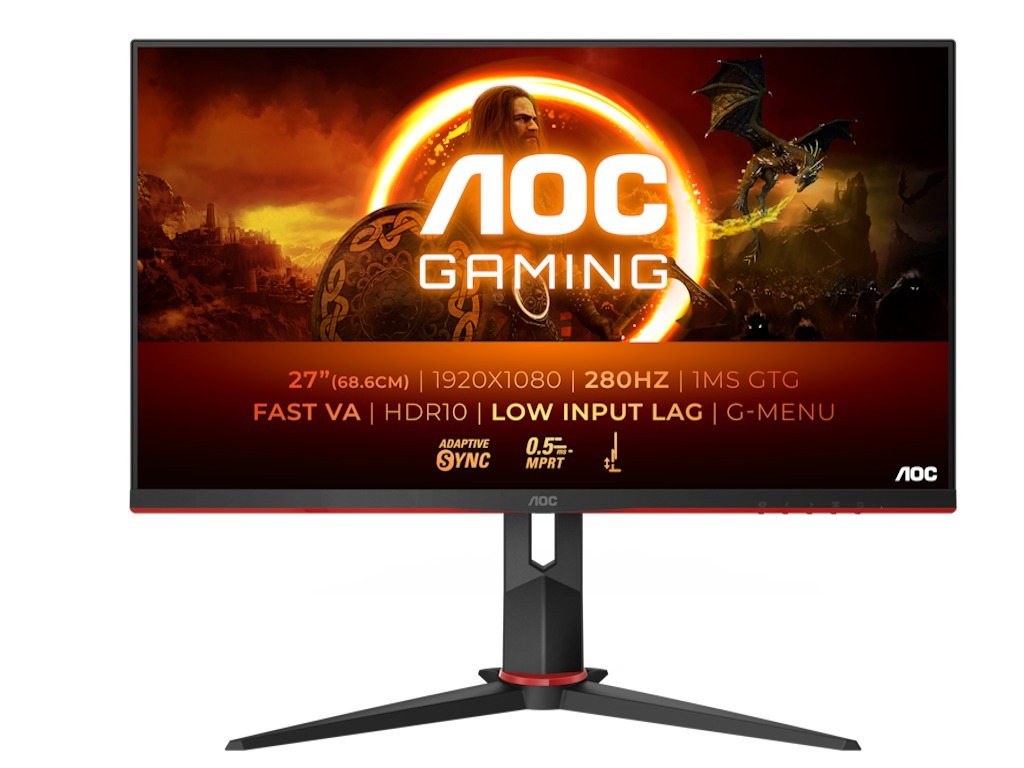 Monitor 27 AOC 27G2ZN3/BK, VA, FHD, 280Hz, 0.5ms MPRT, HDMIx2, DP, Pivot, Adaptive syncID: EK000732055