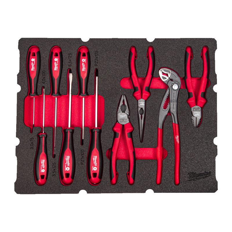 Milwaukee 10-delni Packout umetci od pene za fioku - set odvijača i klešta 4932493638ID: EK000717527