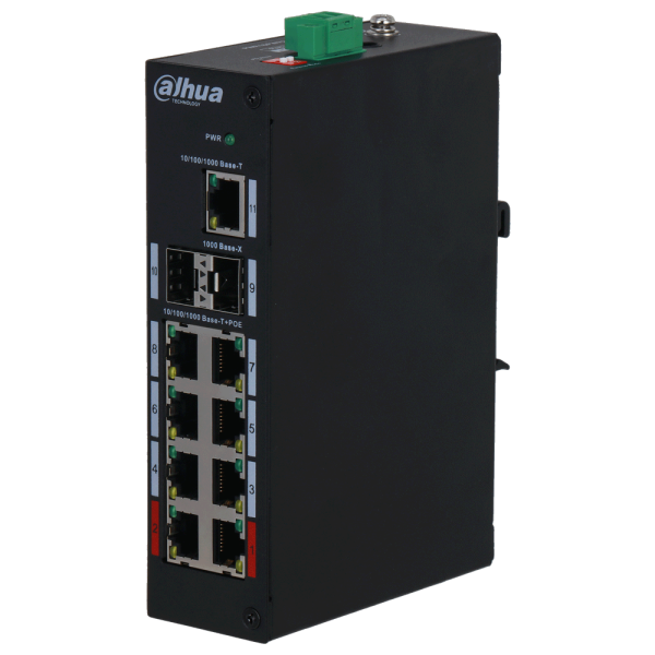 Dahua Poe switch PFS3211-8GT-120-V2, INDUSTRISKI POE 8-PORT SWITCH
