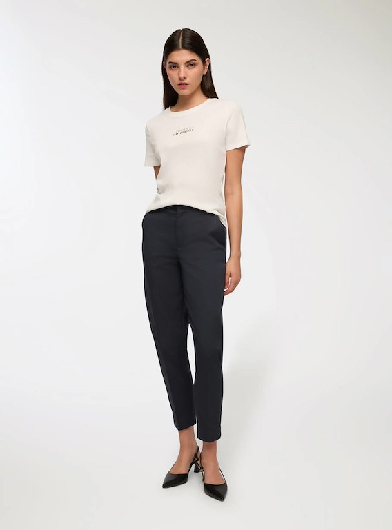 Pantalone chino u jednobojnoj boji Tamnoplava
