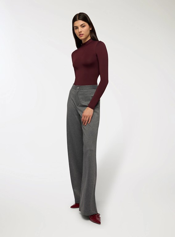 Pantalone širokih nogavica sa prugama Var siva tamna