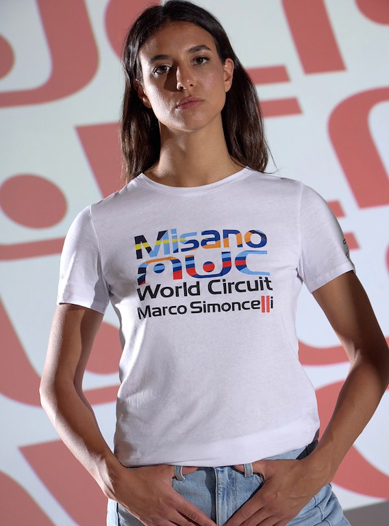Majica sa štampom logotipa MWC Optička bela
