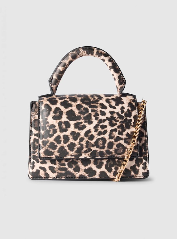 Torba na rame sa animal printom Var crna
