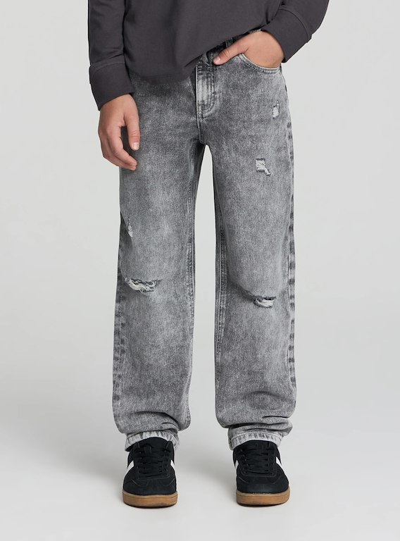 Regular farmerke acid wash sa poderotinama Var siva