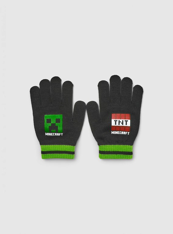 Rukavice sa Minecraft® printom Crna