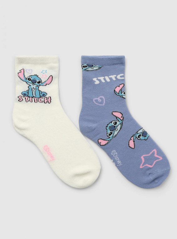 Pakovanje od 2 para čarapa Stitch® Bela vuna