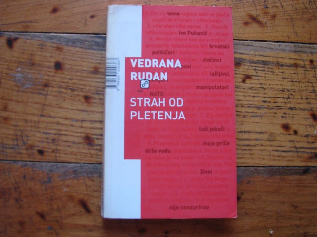 VEDRANA RUDAN - STRAH OD PLETENJA