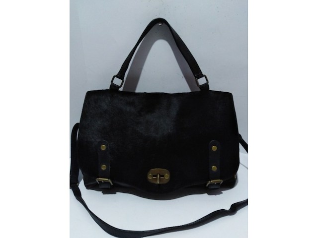 ITALY velika kožna torba,100%koža/krzno,nt7