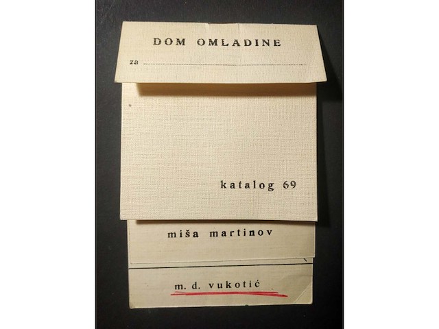 Dom omladine Zrenjanin-Katalog i pozivnica 1969