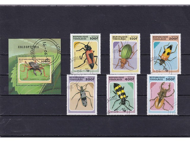 1996 Insekti serija + blok (7836)