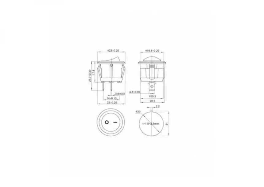 PREKIDAC KCD1-105 CRNI (ME-D5-1111)