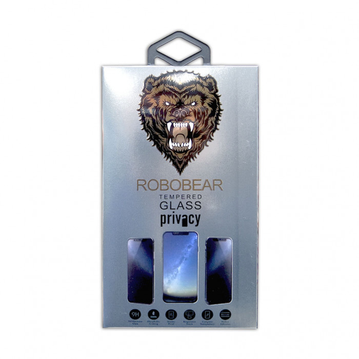 ZASTITNO STAKLO ROBOBEAR PRIVACY ZA IPHONE 12/12 PRO CRNA