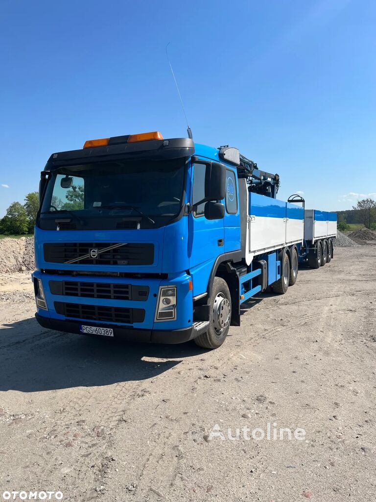 Volvo FM 12 kamion s ravnom platformom + prikolica sa ravnom platformom