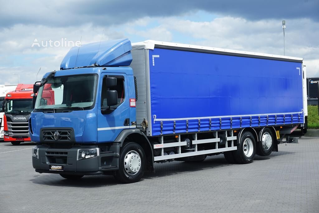 Renault D 320 / EURO 6 / FIRANKA + WINDA / 21 PALET / ŁAD. 16 530 KG kamion sa klizna zavesa cerada