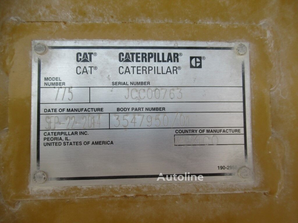 Caterpillar 3547900 karoserija kipera