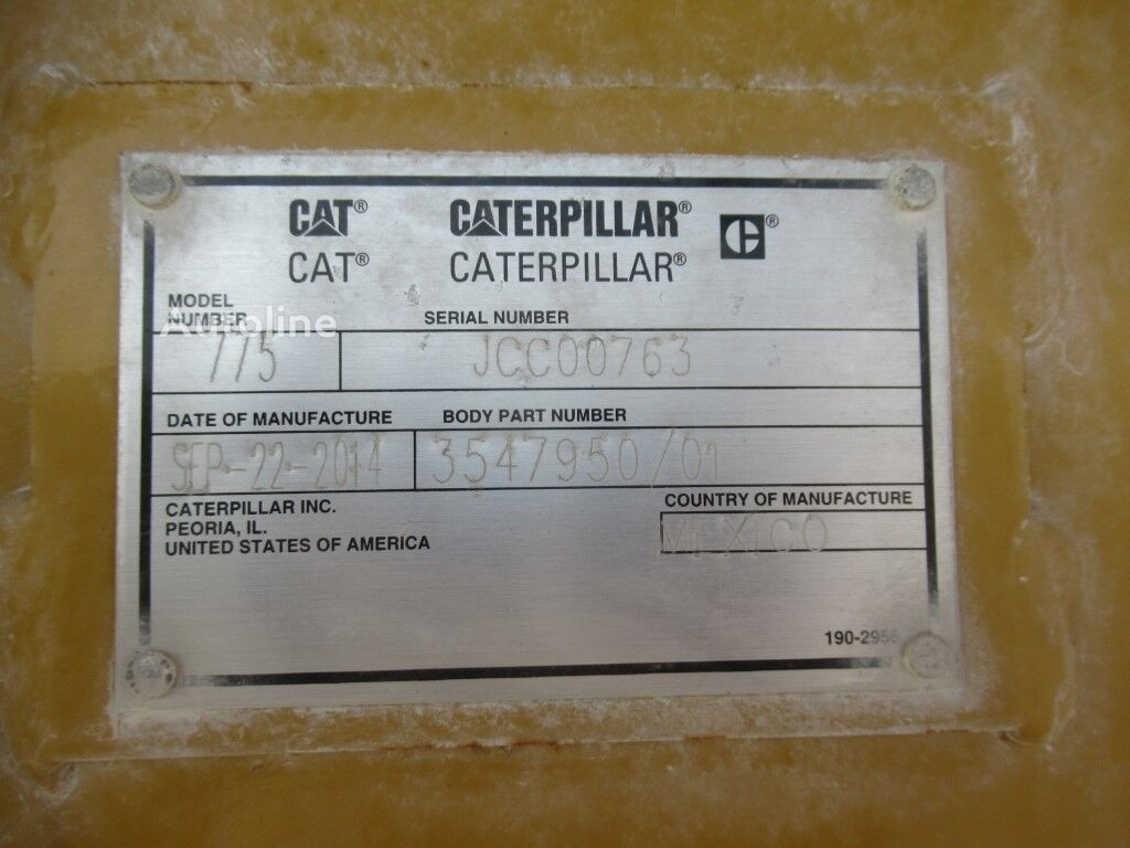 Caterpillar 3547950 karoserija kipera