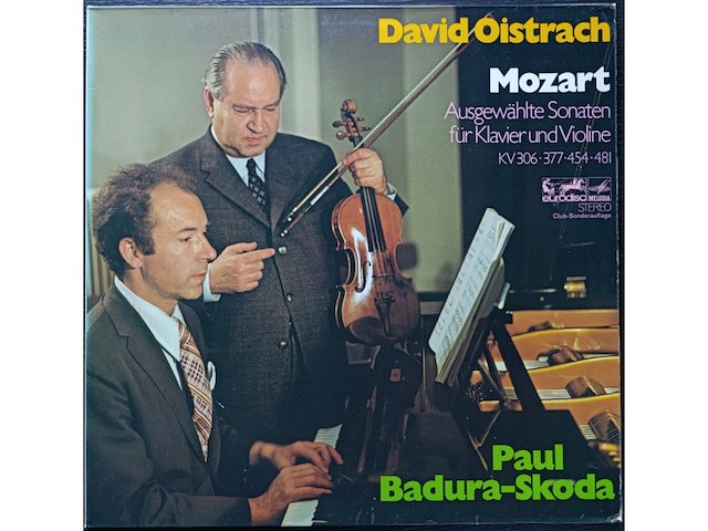 Mozart* – Oistrach, Badura – Sonaten für Klavier