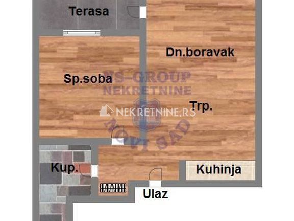 Dvosoban stan u izgradnji, Trandžament