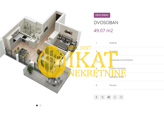 Novogradnja u srcu Lekinog brda, 49,07m2 + pdv ID#4476