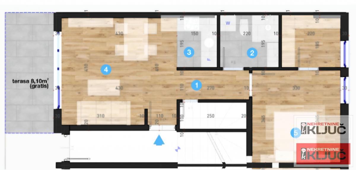 TELEP, 42m2+ 8m2 Terasa, Dvosoban sa pdv