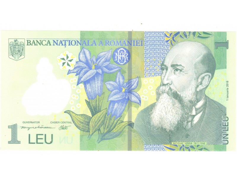 Rumunija 1 leu 2018 UNC