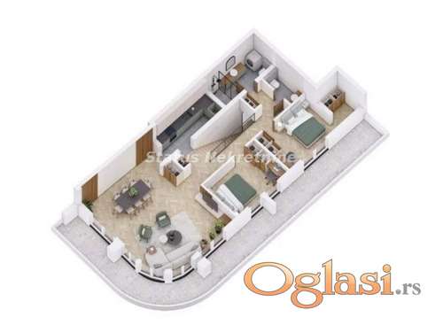 Petrovaradin-Trosoban Dupleks 97 m2 u Pogodnom kraju-povrat PDV-065/385 8880