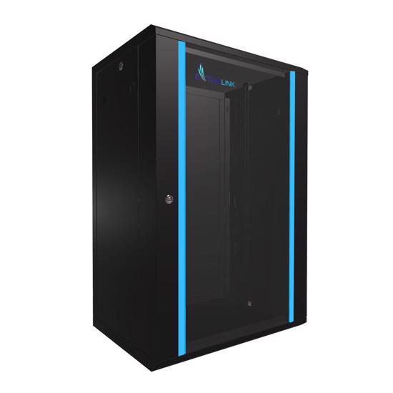 Extralink 18U 600x450 Black, Rackmount cabinet, wall mounted