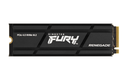 M.2 NVMe 1TB, 2280, PCIe Gen 4x4, FURY Renegade, 3D TLC NAND, Read up to 7,300 MB/s, Write up to 6,000 MB/s, Includes cloning software, w/Heatsink