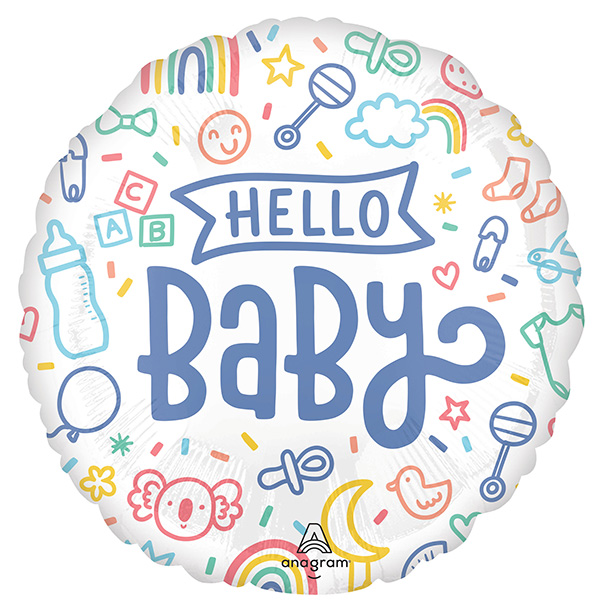 4642101
18″ Foil Sweet Baby Shapes Hello Baby