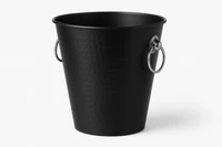 Metalna posuda za sampanjac - Crna elegantna kanta sa teksturom