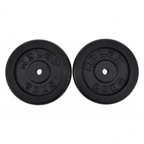 RING Tegovi 2x20kg crni standardni liveni RX PLO1-20