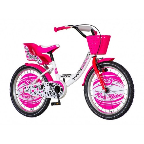 Bicikl visitor dalmatian 20" roze beli