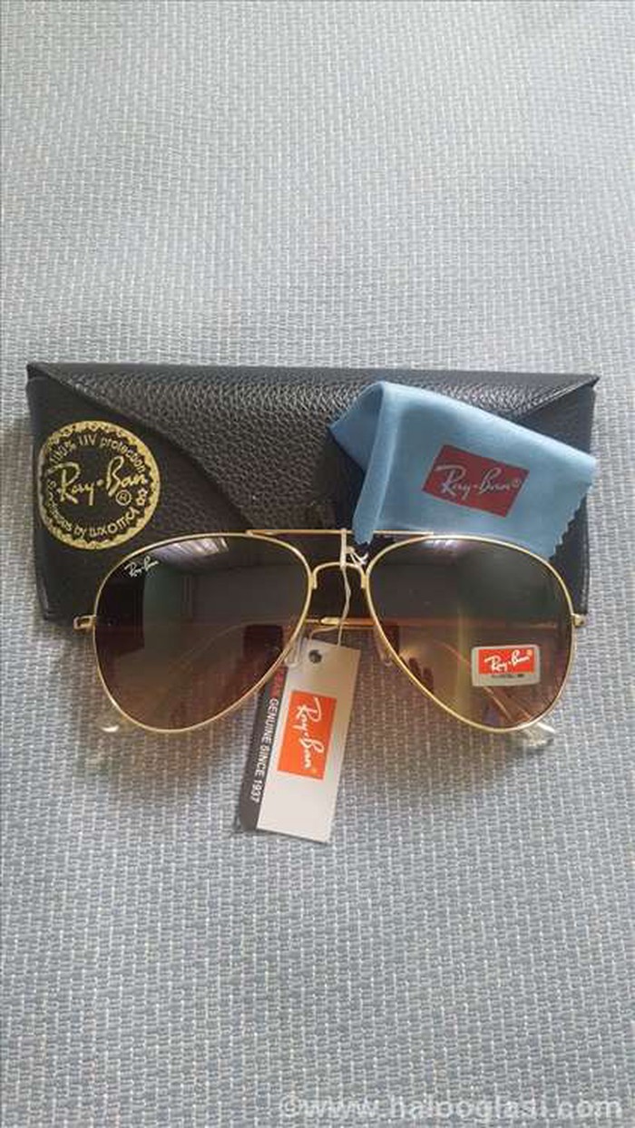 Ray Ban Aviator, Brown, Unisex, Nove. Brown Staklo i Zlatni Ram