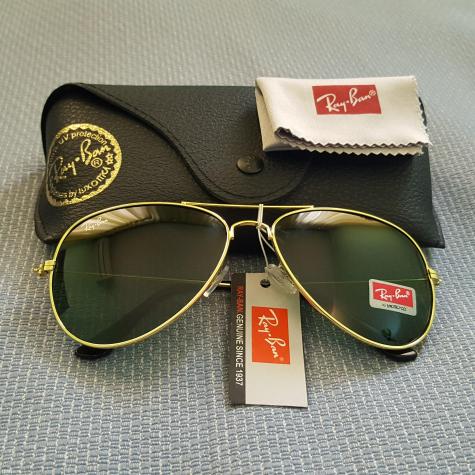 Ray ban aviator, green gold, unisex, nove. Zeleno staklo i zlatan ram