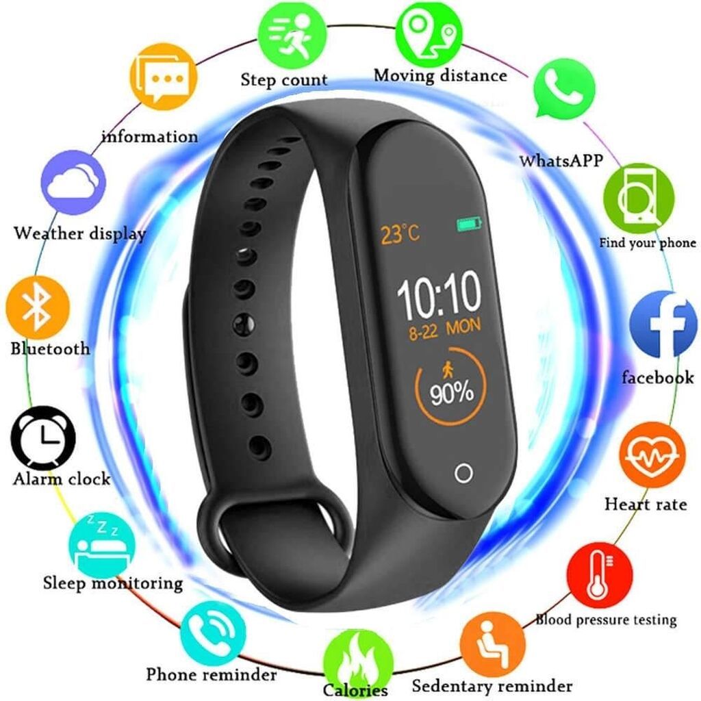 M4 Smart Bracelet sportska pametna narukvica Cena:1500din M4 pametni