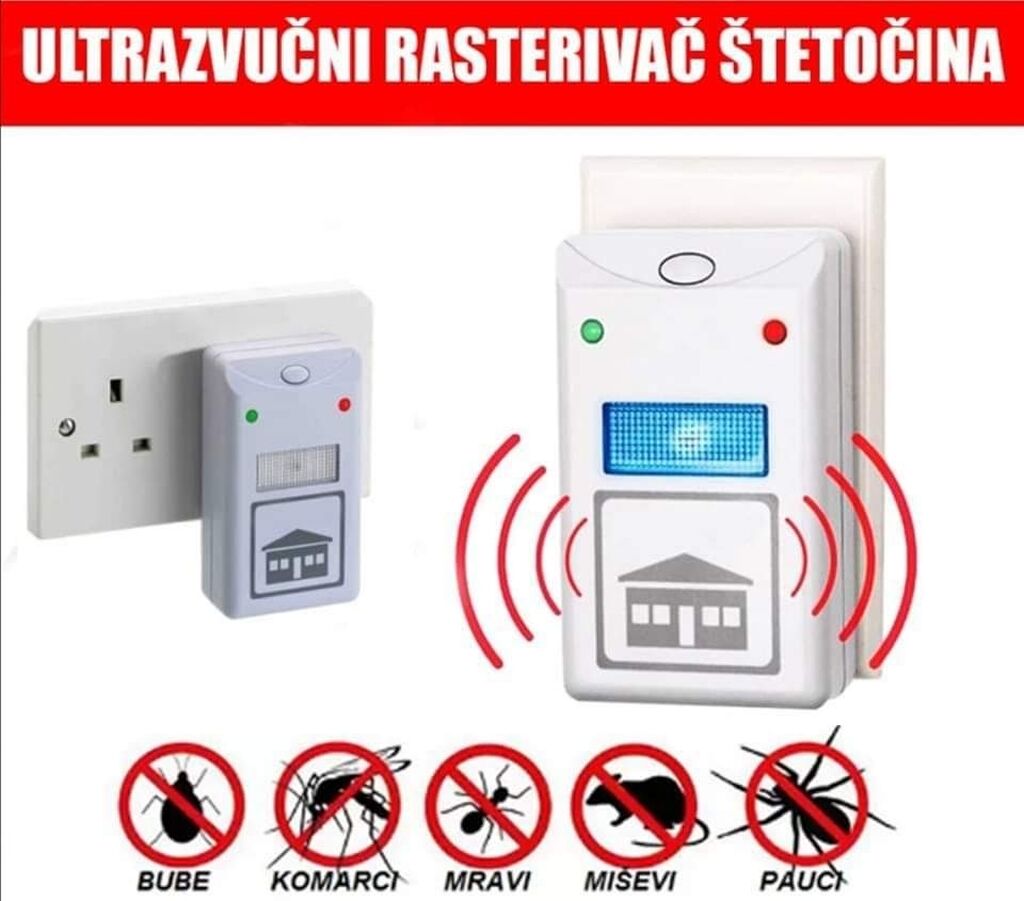                       - Ultrazvučni rasterivač štetočina i insekata   +                =
