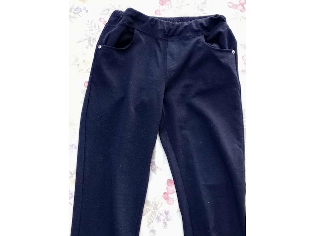 pantalone pamučne crne