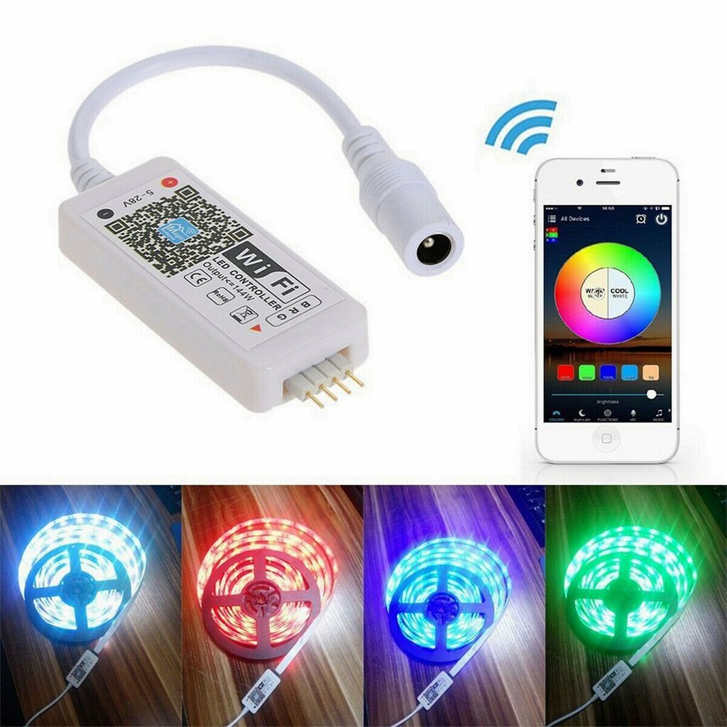 WiFi Led RGB Kontroler DC 5-28V WiFi kontroler služi za bežičnu