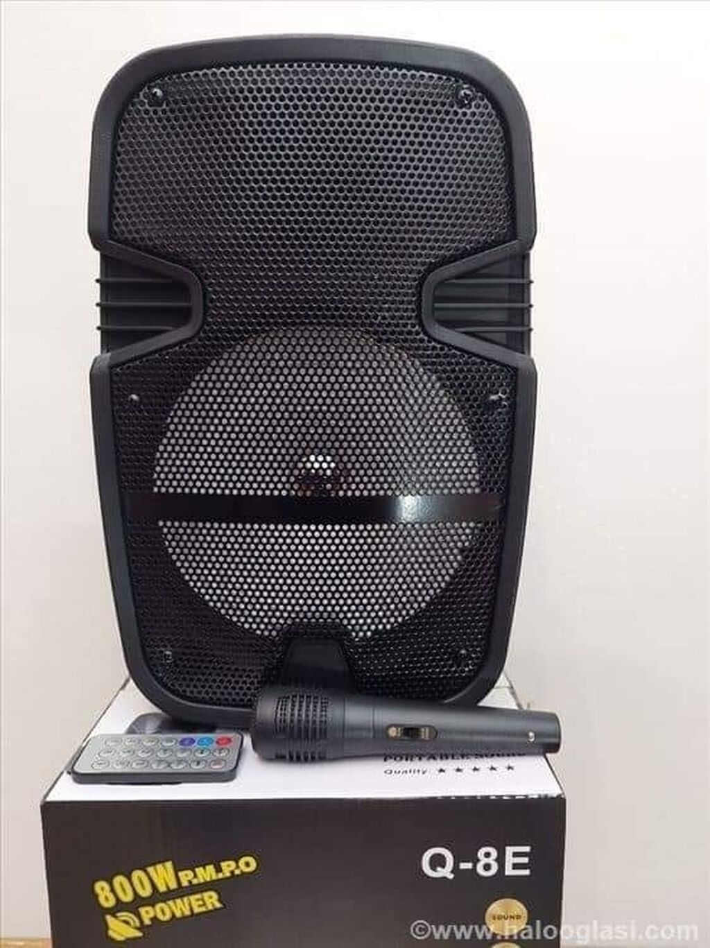 Bluetooth Zvucnik Q-8E Dvosistemski prenosivi zvucnik precnika 8