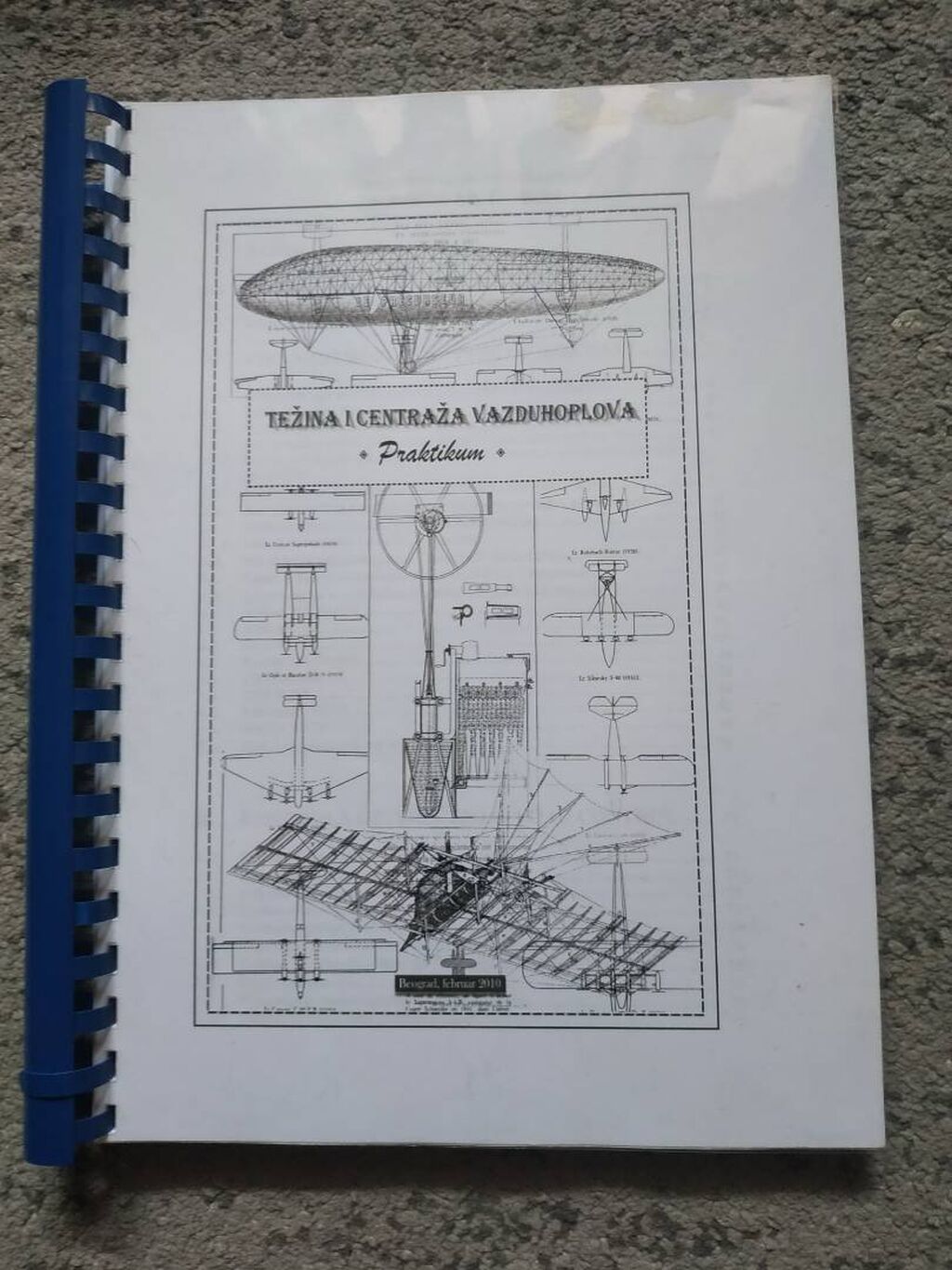 Prodajem skriptu Tezina i centraza vazduhoplova *praktikum*, autora