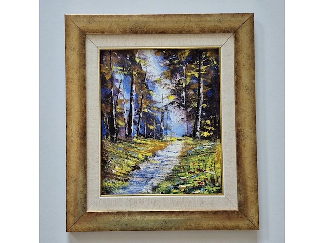 Ulje na platnu - Sumska staza, prelepa slika!