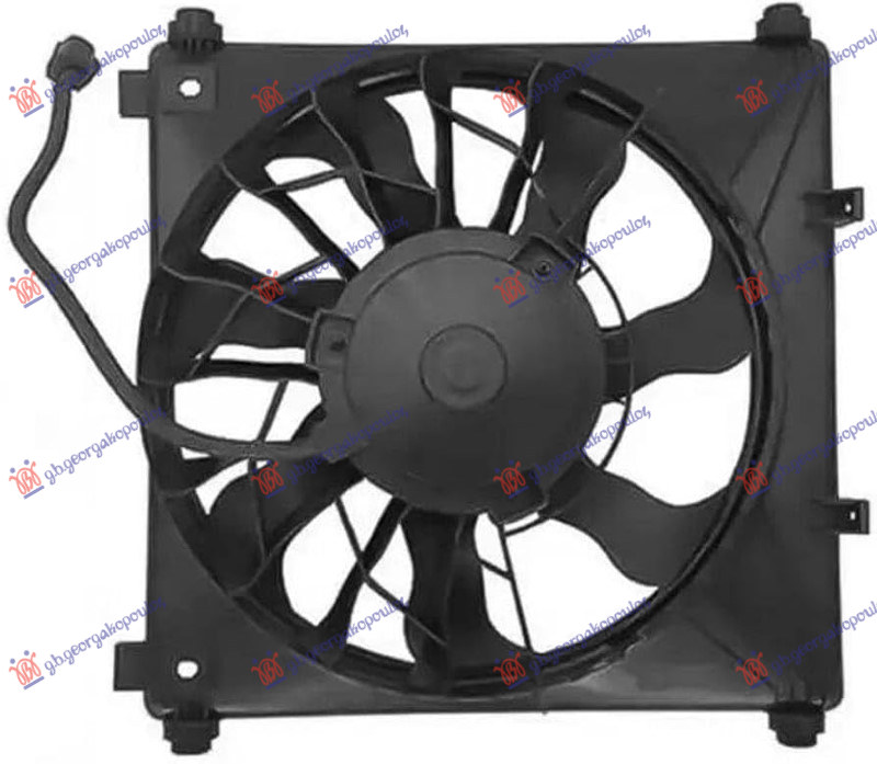 VENTILATOR KLIME DESNI (330mm) TESLA MODEL S (2012-) (OEM: 600835800C, 600835800D)
