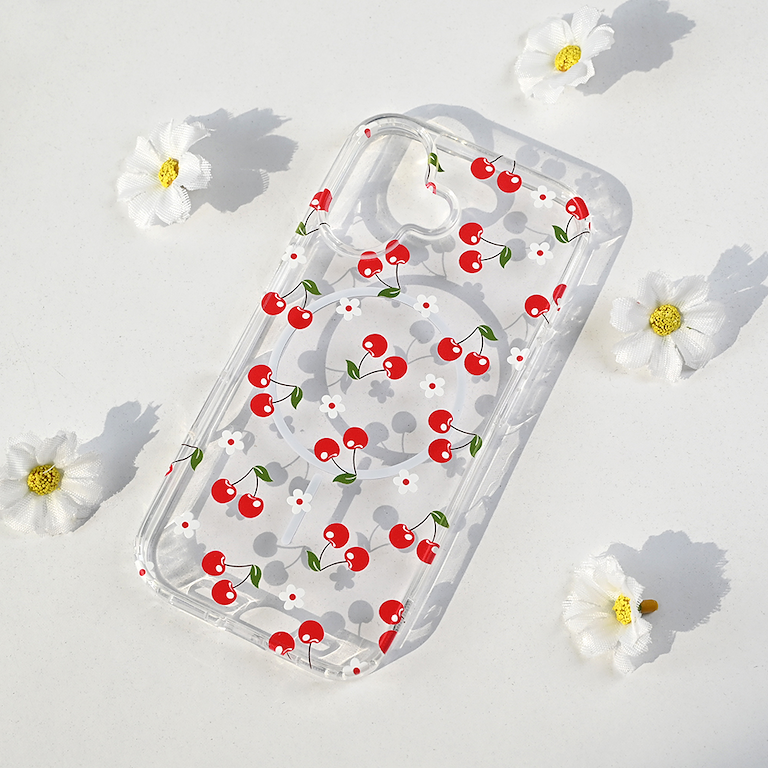 Futrola print Magsafe za iPhone 17 Cute Cherries